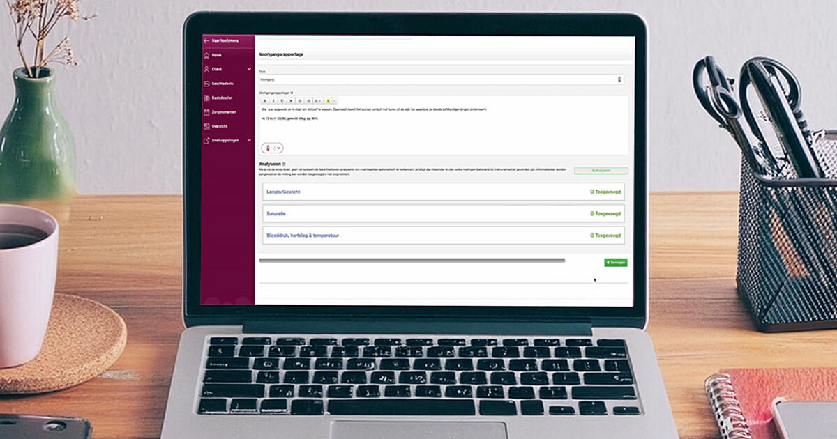 Digital scribe: schrijfhulp bij rapportages